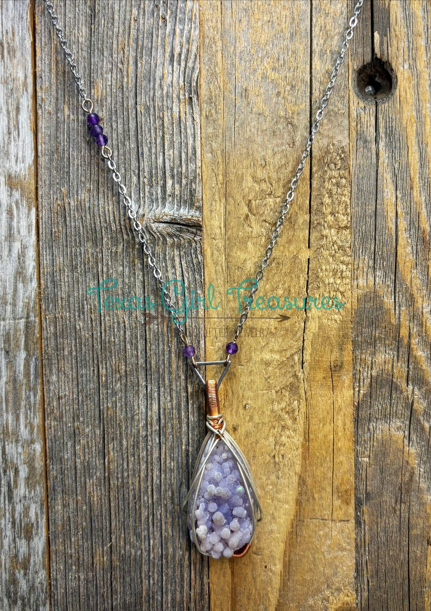 Agate Diffuser necklace - Grape – Texas Girl Treasures